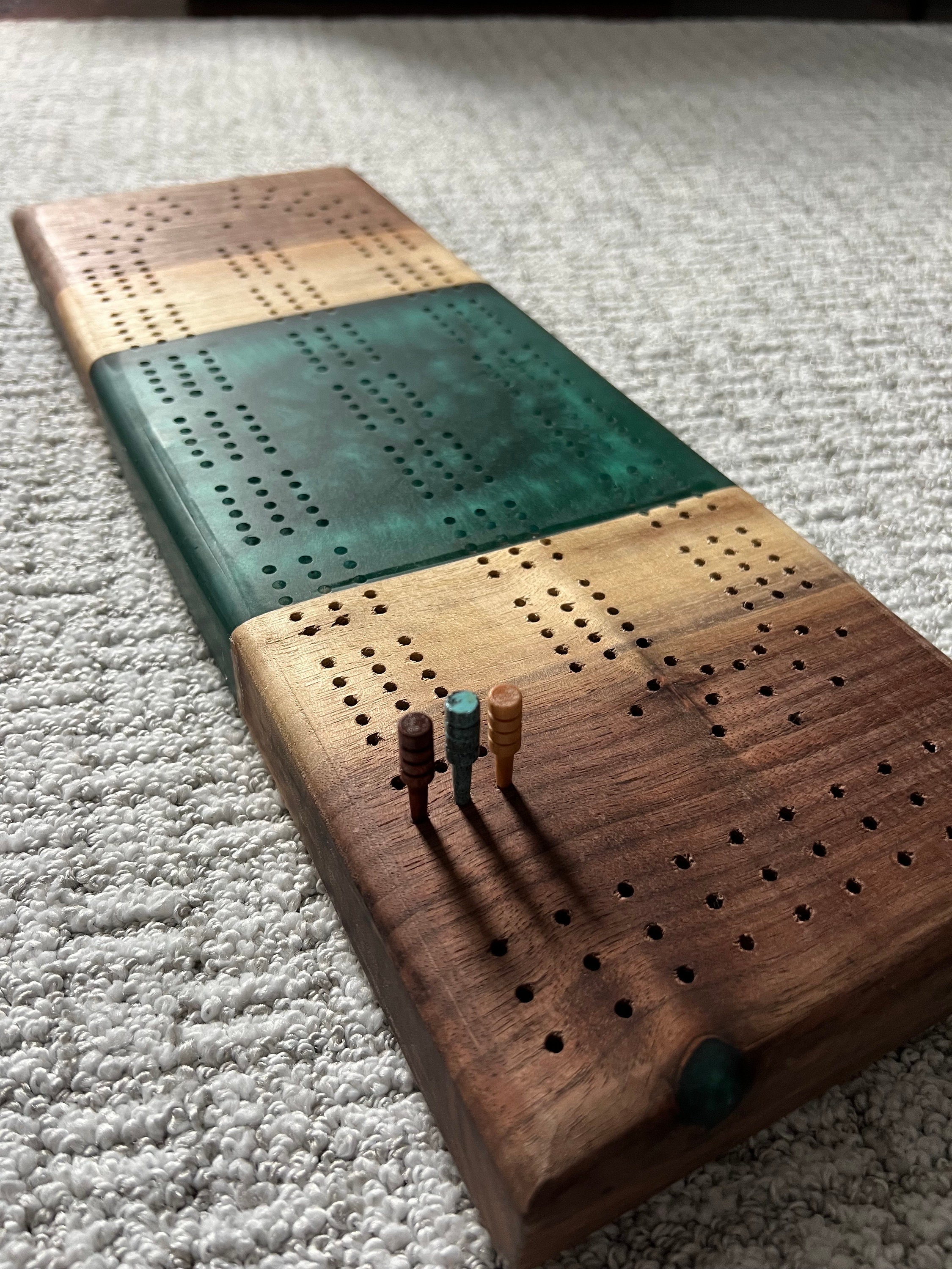Black Walnut Epoxy Cribbage Board - Etsy