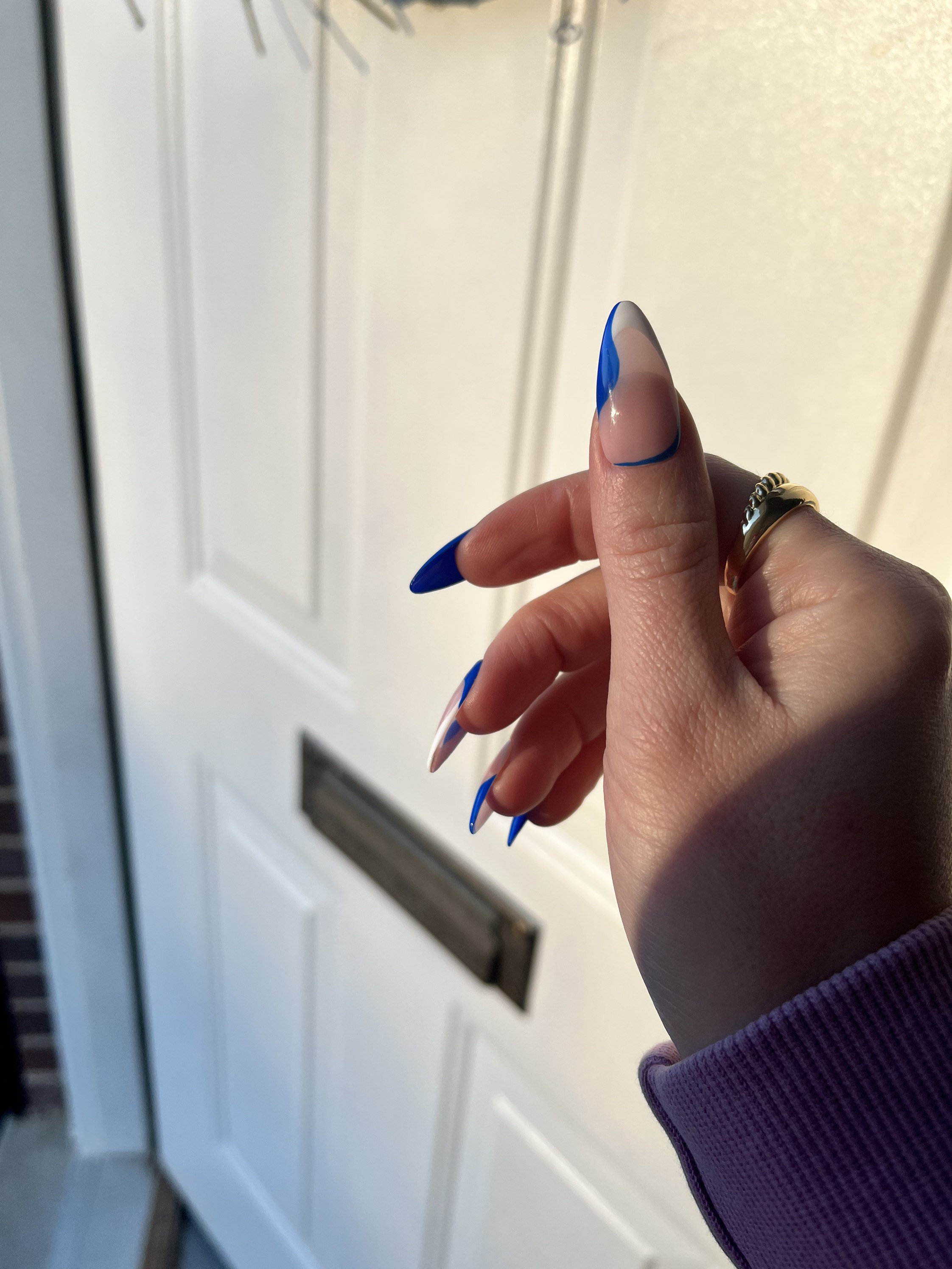 Blue Acrylic Nails Tumblr