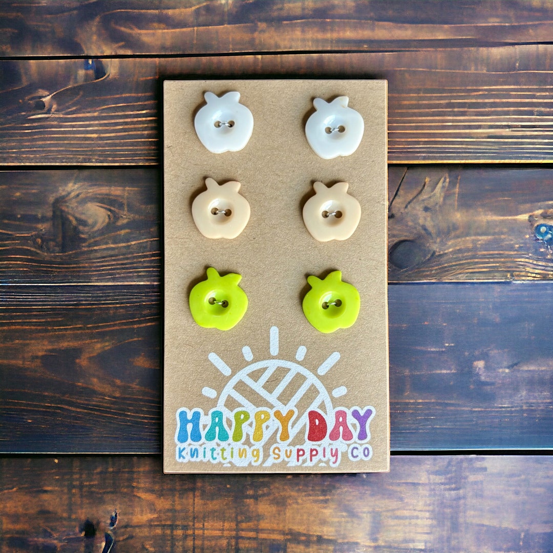 APPLE BUTTONS - Colourful Buttons for Sewing / Knitting / Crochet ...