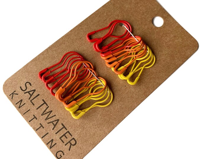RED, ORANGE & YELLOW Bulb Pin Stitch Markers / Progress Keepers for ...