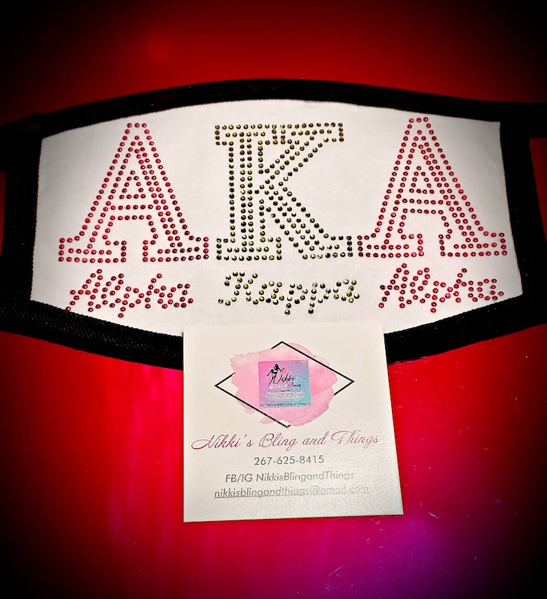 AKA Bling & Rhinestuds Mask - Etsy