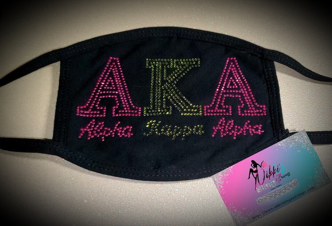AKA Bling & Rhinestuds Mask - Etsy