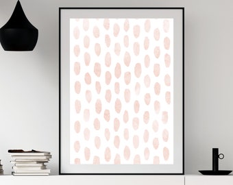 Light pink wall art | Etsy