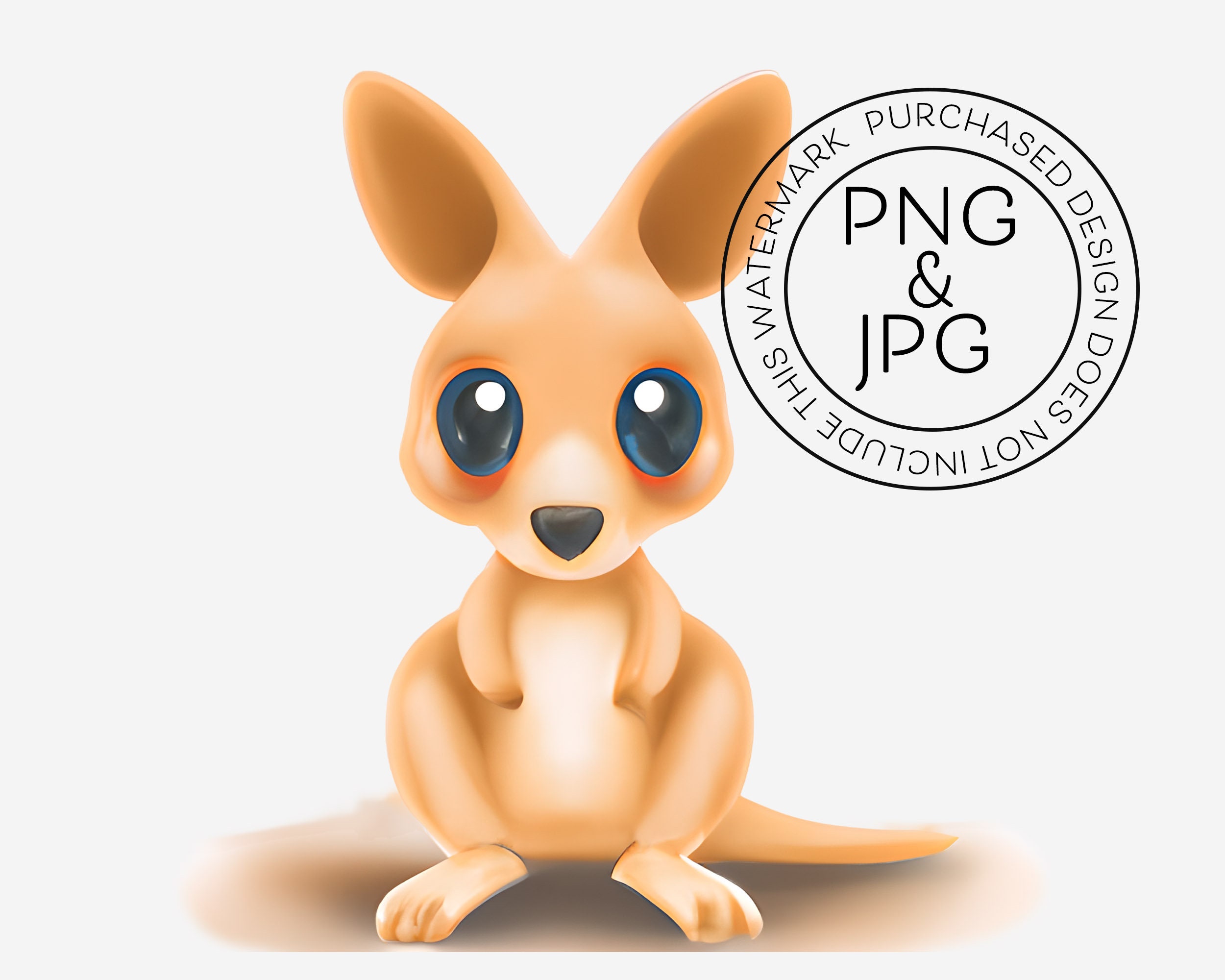 Kangaroo Clipart Kangaroo Png Aussie Animal Kawaii Chibi - Etsy