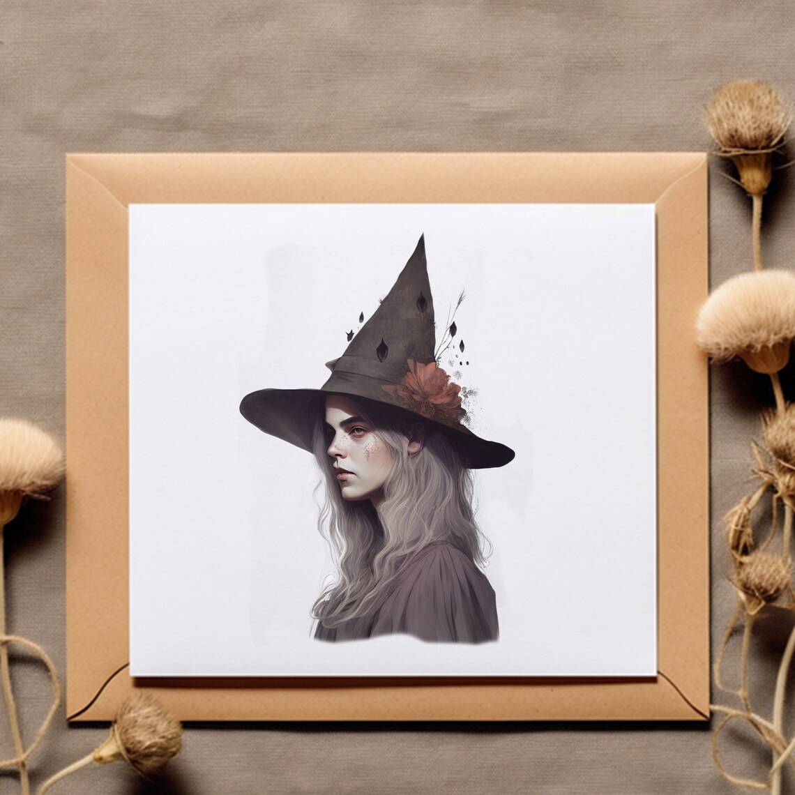 Cottagecore Witches, Witch Clipart, Witch Png, Witches Hats, Botanical ...