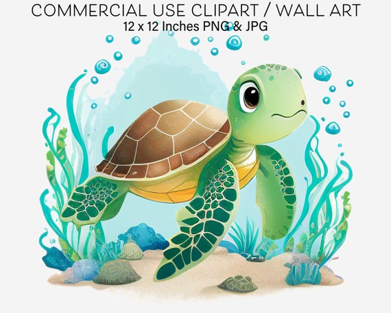 Printable Sea Turtles Clip Art