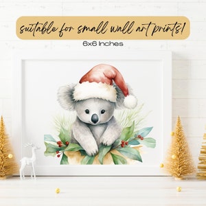 Koala Christmas Clipart Bundle, Santa Hats, Aussie Christmas ...