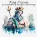 King Neptune Clipart, Roman God of Waters and Seas, Fantasy Art ...