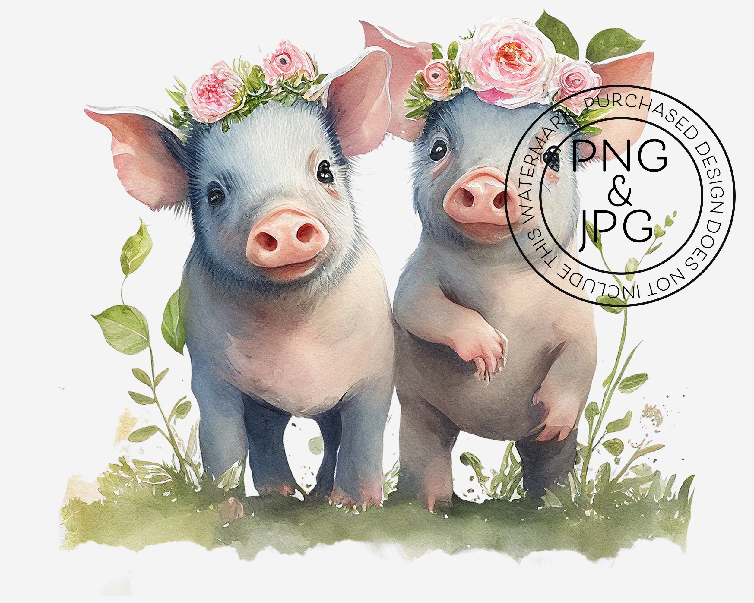 Piglets Clipart Bundle Piglets Png Watercolour Piglets Baby - Etsy