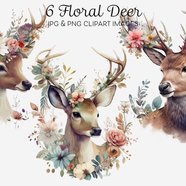 Antlers Clipart - Etsy