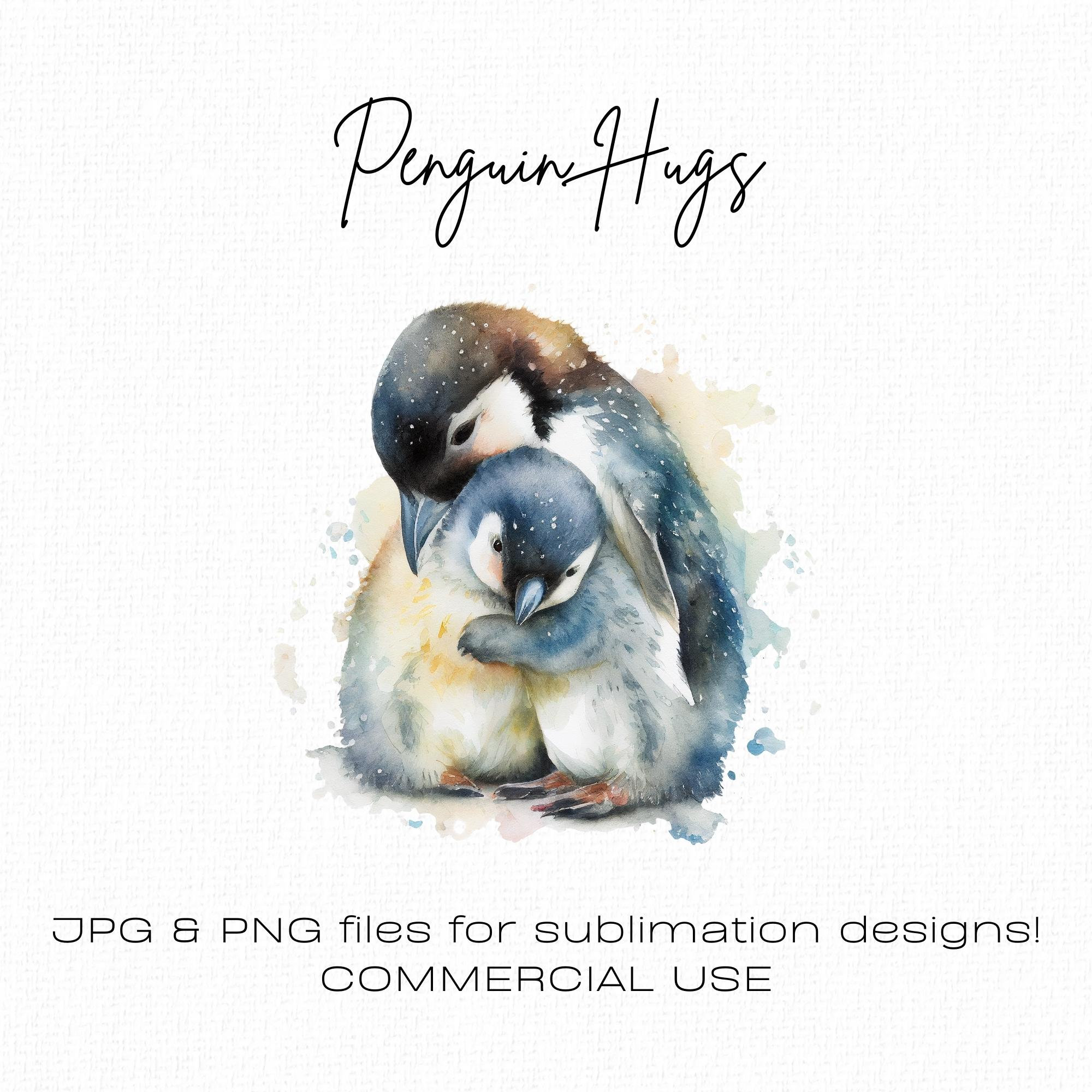 Mother Penguin Hugging Baby Penguin, Young Penguin Clipart, Penguin Png ...
