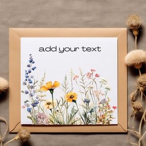 Watercolour Wildflower Meadow Clipart Wildflower Row Border Floral ...
