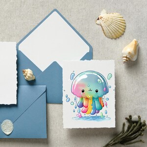 Cute Jellyfish Clipart, Jellyfish Wall Art, 12x12 Inches, Cartoon ...
