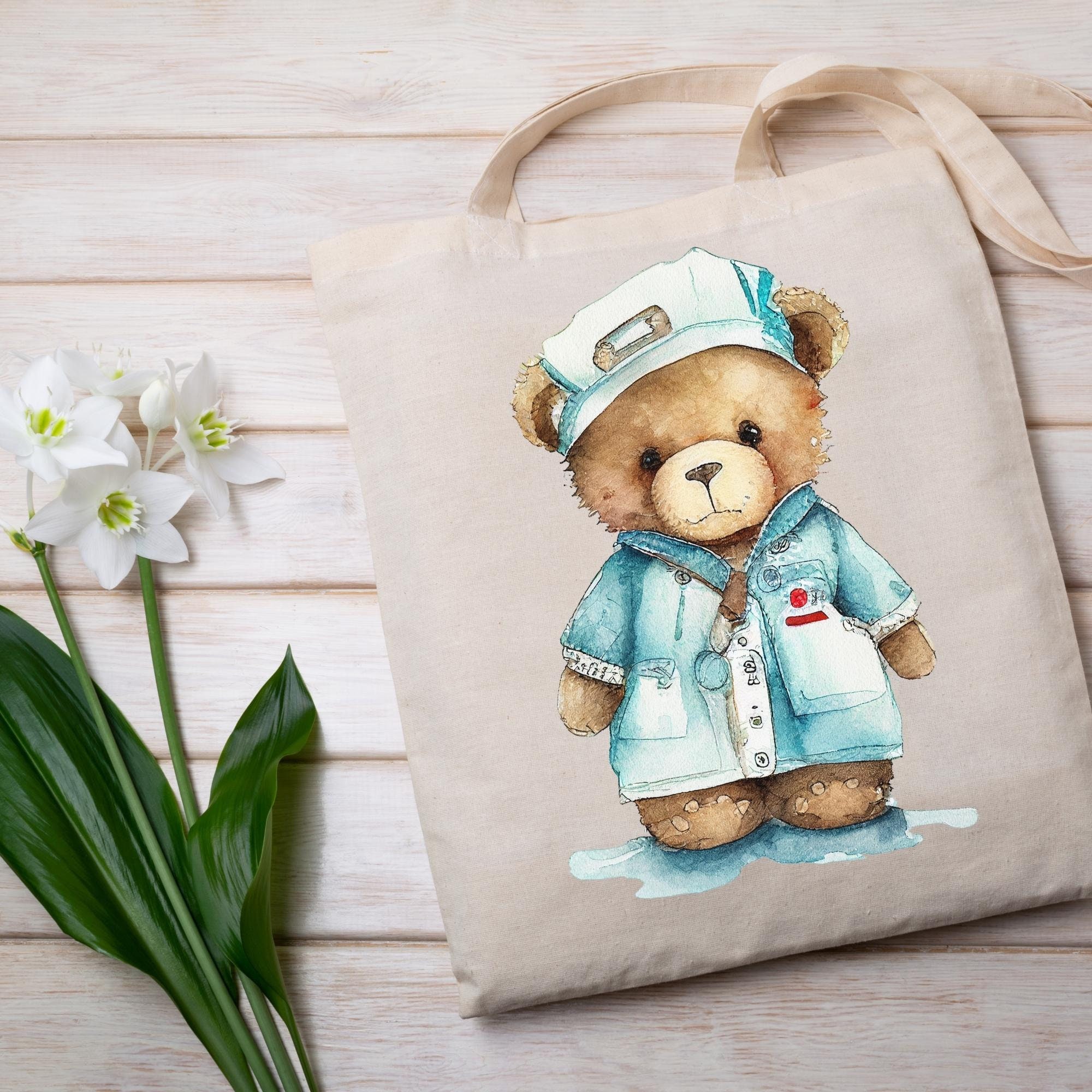 Teddy Bear Nurse Clipart, Wall Art, Nurse Uniform, Cute Nursing Teddy ...