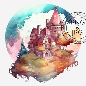 Magic School Clipart Image Bundle of 3, Watercolour Fantasy Art ...