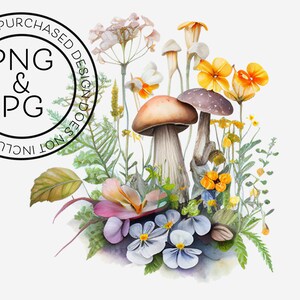 Forest Mushrooms Clipart Bundle Mushrooms Png Fantasy Art - Etsy