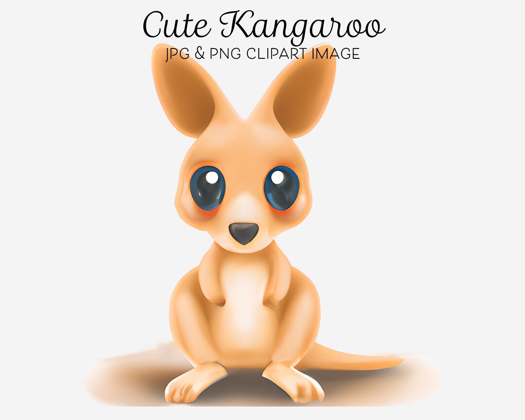 Kangaroo Clipart, Kangaroo Png, Aussie Animal, Kawaii Chibi Cute ...