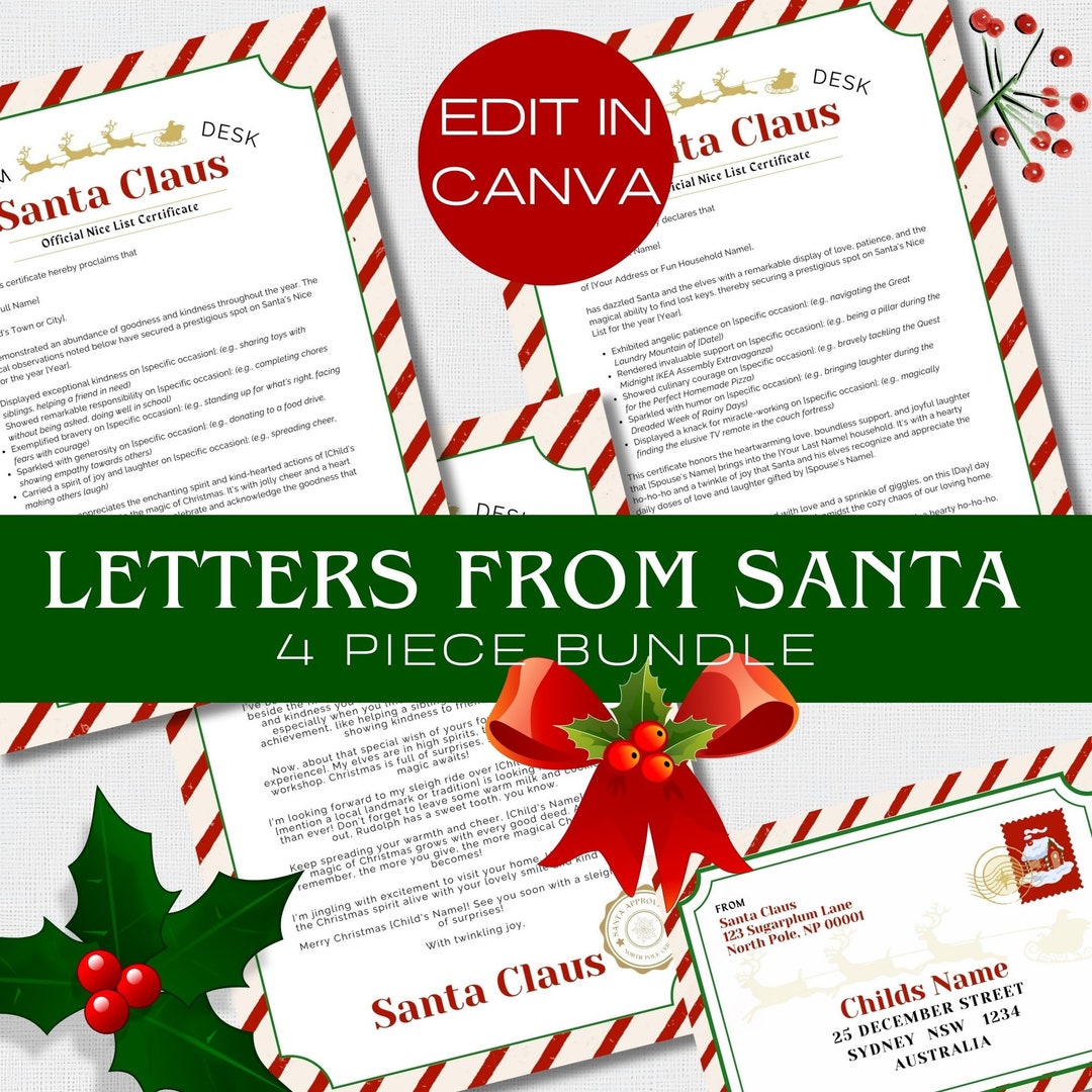 Letter From Santa, Nice List, Santa Claus Letter, Santa Nice List ...