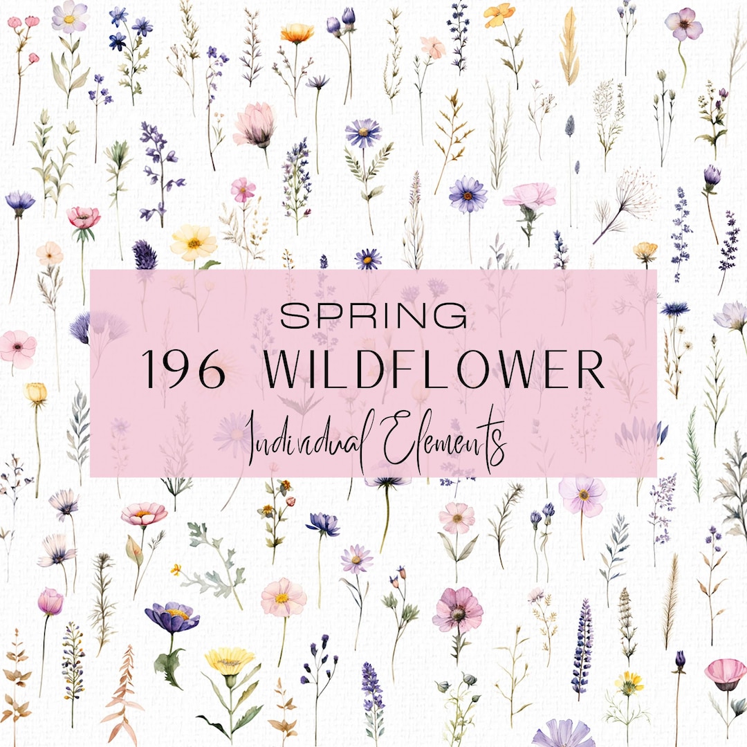 DIY Flower Bouquet Watercolor Flowers Wedding Clipart Floral Watercolor ...