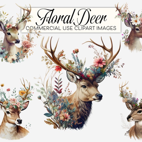 Antlers Clipart - Etsy
