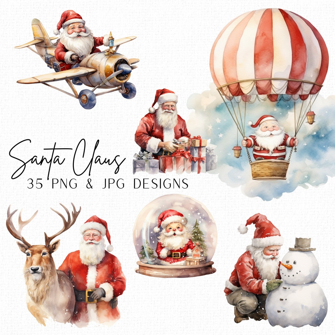 Santa Claus Clipart Christmas Clipart Winter Holiday Clipart Santa ...