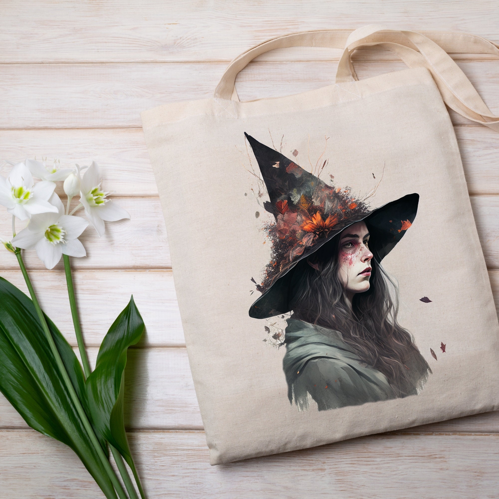 Cottagecore Witches, Witch Clipart, Witch Png, Witches Hats, Botanical ...