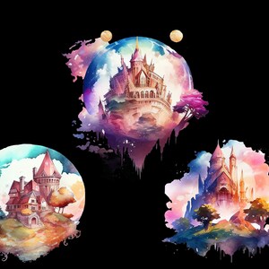 Magic School Clipart Image Bundle of 3, Watercolour Fantasy Art ...