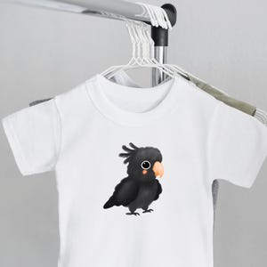 Black Cockatoo Clipart Cute Cartoon Bird Graphic Australian Bird Kawaii ...