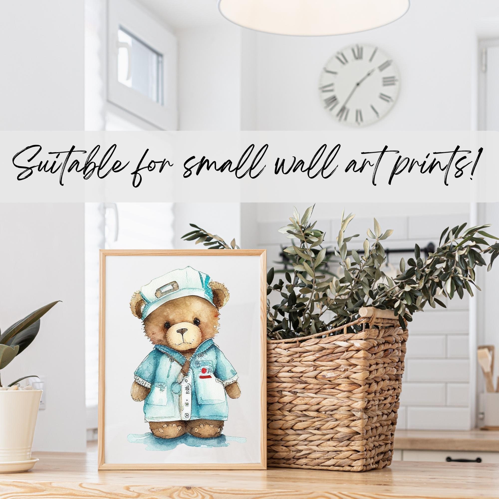 Teddy Bear Nurse Clipart, Wall Art, Nurse Uniform, Cute Nursing Teddy ...