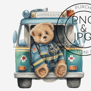 Paramedic Teddy Bear Clipart, Ambulance Medical Occupation Clip Art ...