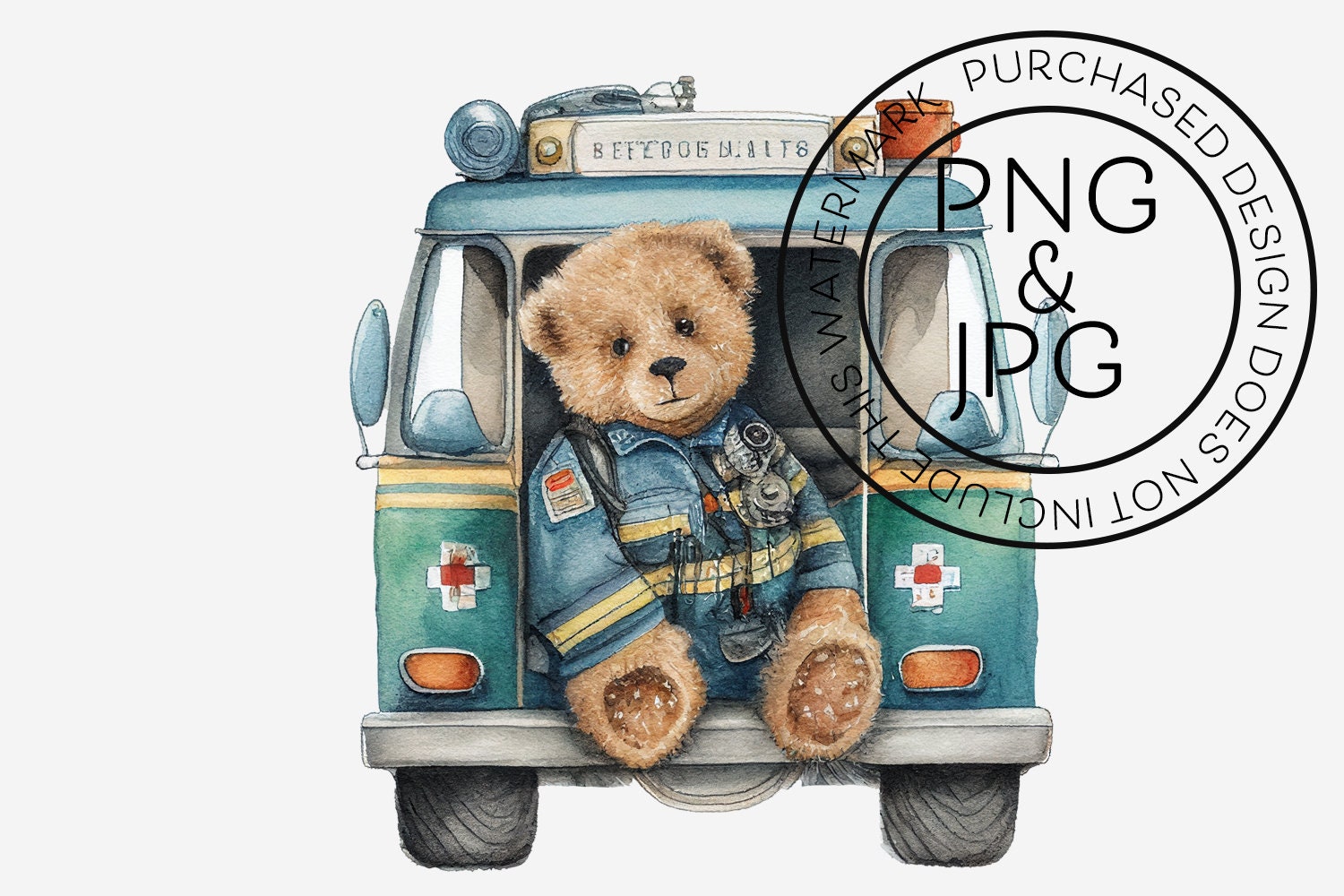 Paramedic Teddy Bear Clipart Ambulance Medical Occupation - Etsy UK