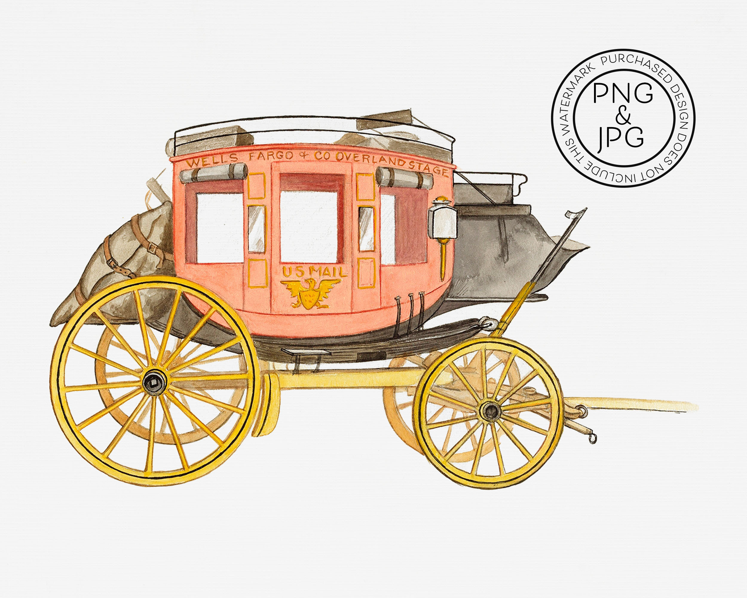 Stagecoach Robbery Clipart