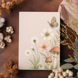 Corner Border Clipart PNG, Floral Mushroom Illustration, Cottagecore ...