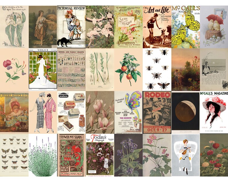 Vintage Printable Art, Circus, Botany, Book Magazine Covers, Fashion ...