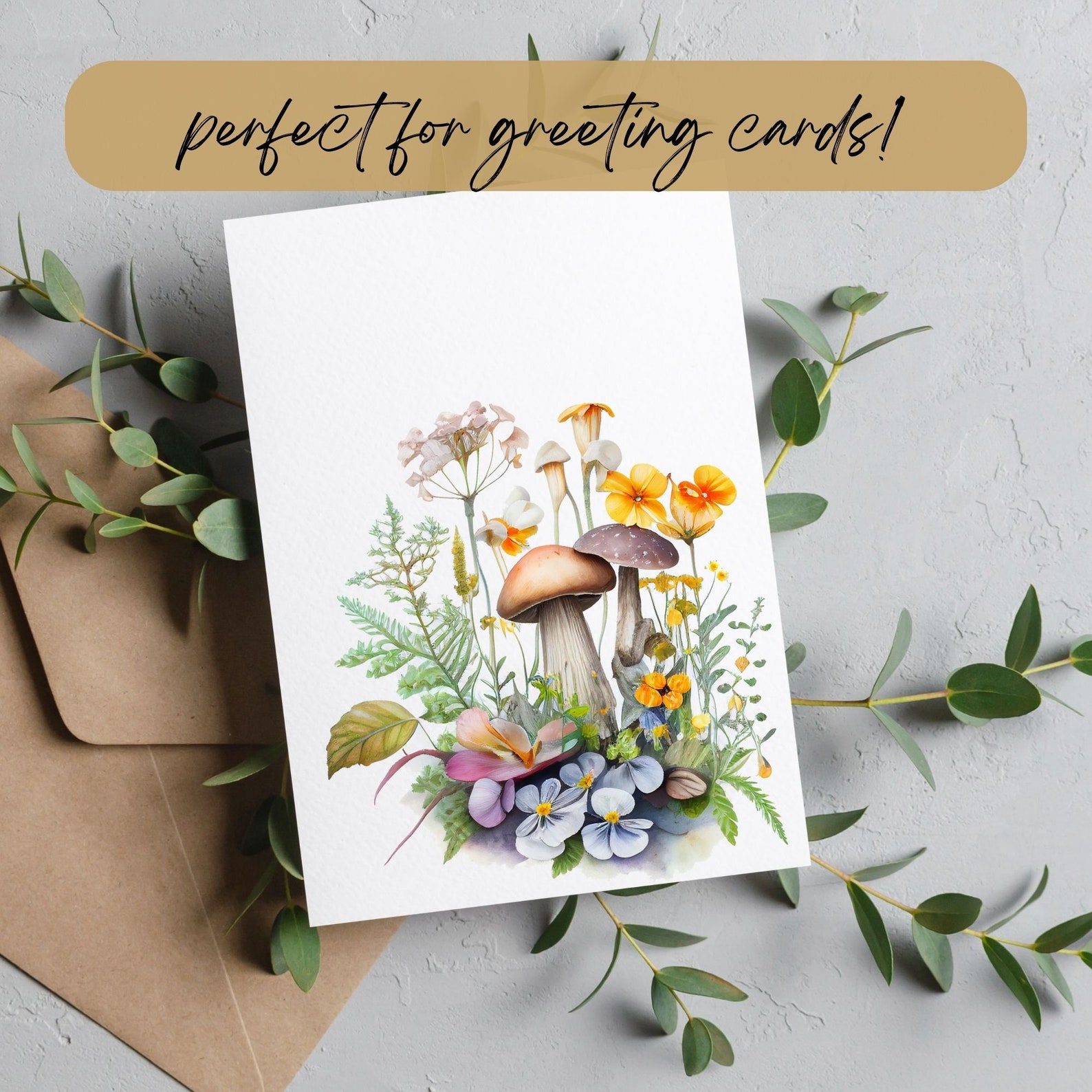 Forest Mushrooms Clipart Bundle, Mushrooms Png, Fantasy Art, Magic ...