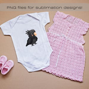 Black Cockatoo Clipart Cute Cartoon Bird Graphic Australian Bird Kawaii ...