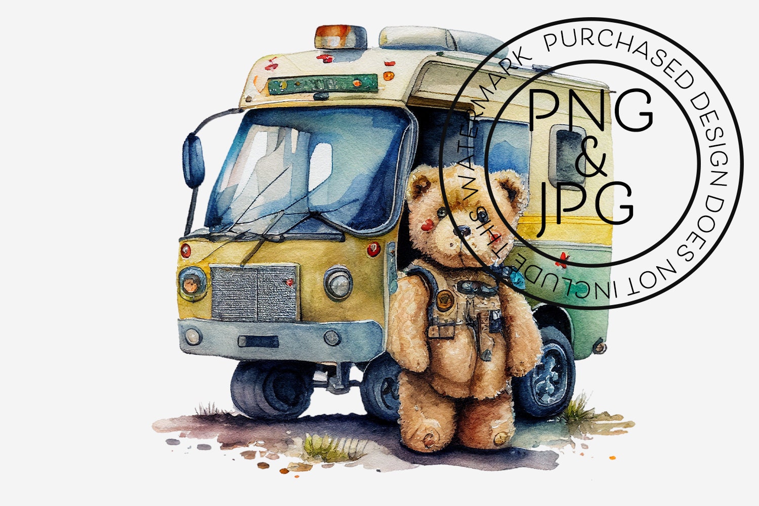 Paramedic Teddy Bear Clipart Ambulance Medical Occupation - Etsy UK