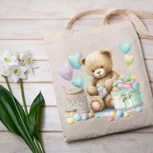Easter Teddy Bear Clipart Bundle, Cute Teddies, Easter Card Clipart ...