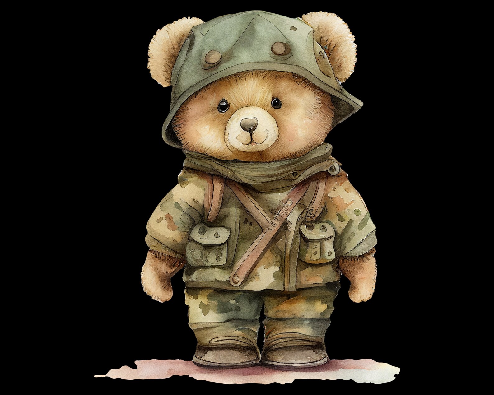 Teddy Bear in Camo Clothing Army Cute Teddy Army Uniform Military Teddy ...