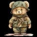 Teddy Bear in Camo Clothing Army Cute Teddy Army Uniform Military Teddy ...