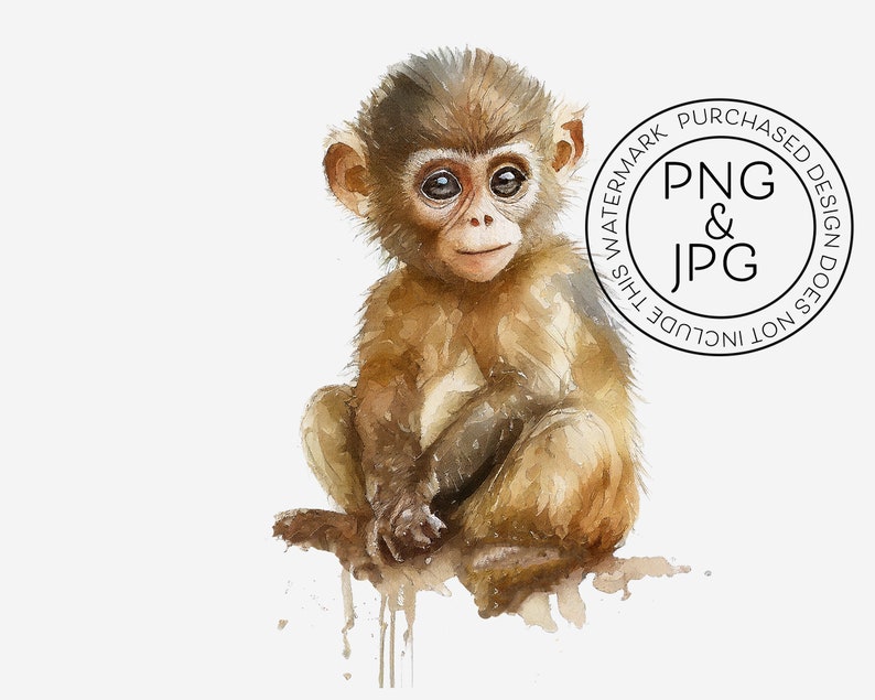 Baby Monkey Clipart Bundle Mother and Baby Monkey - Etsy