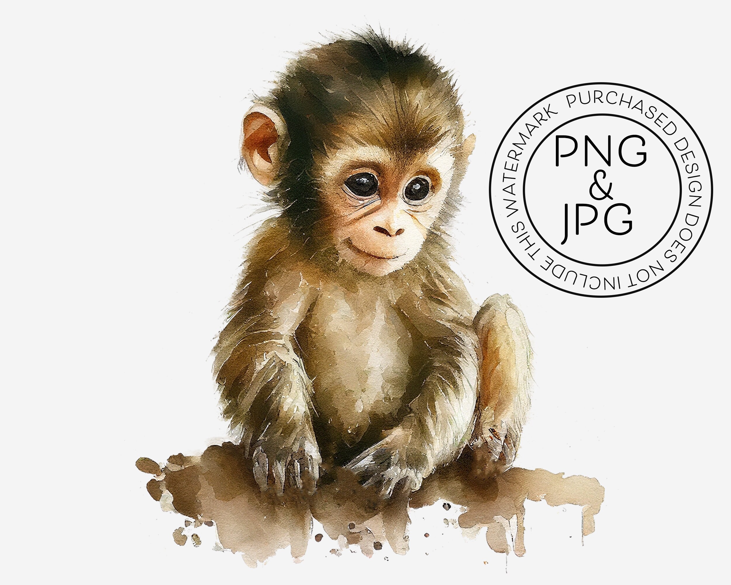 Baby Monkey Clipart Bundle Mother and Baby Monkey - Etsy Australia