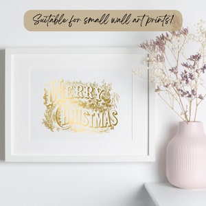 Merry Christmas Card Design, Gold Vintage Font, Antique Printable ...
