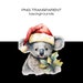 Koala Christmas Clipart Bundle, Santa Hats, Aussie Christmas ...