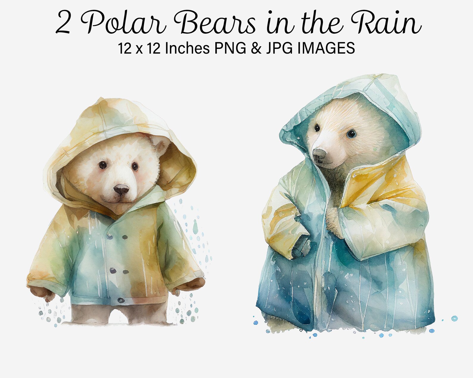 Polar Bear Wearing a Raincoat, Polar Bear Clipart, Polar Bear Png ...