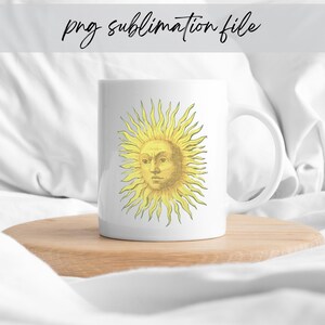 Vintage Sun Face Boho Clip Art, Antique Sun Image, Bohemian Tshirt Png ...