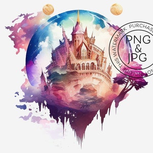 Magic School Clipart Image Bundle of 3, Watercolour Fantasy Art ...