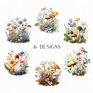 Forest Mushrooms Clipart Bundle, Mushrooms Png, Fantasy Art, Magic ...