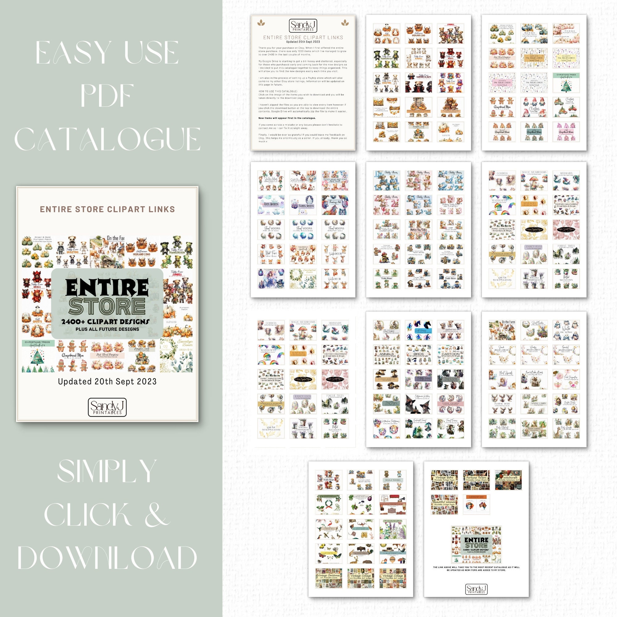 Whole Shop Clipart Bundles, Commercial Use Graphics, Floral Clipart ...