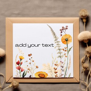 Wildflower Corner Border Clipart Watercolor Floral Wedding Invite ...